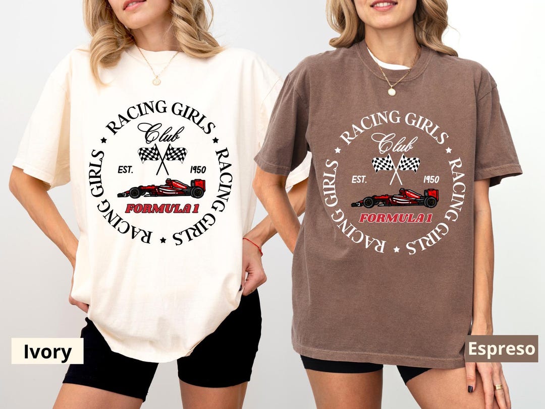 Girls Racing Club Formula One T Shirt, F1 Girl Shirt, Formula 1 Fan Tee ...