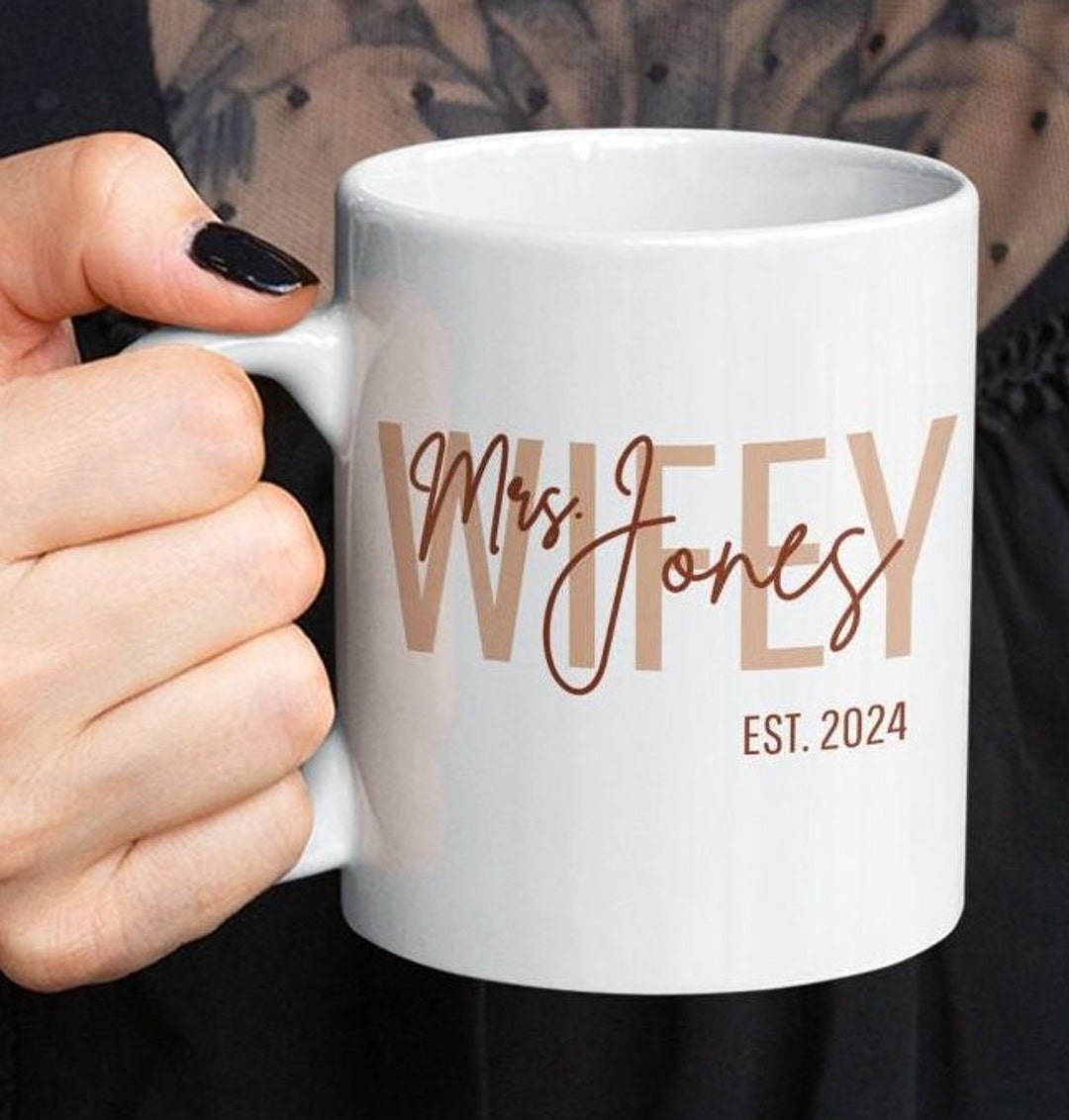 Personalized Mrs Mug Gift Wife Mug Mrs Last Name Mug Bride Mug ...