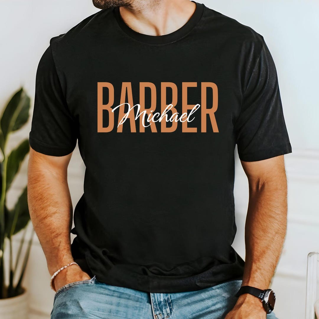 Personalized Barber Shirt Barber Shirt Barber Life Shirt Barbershop ...