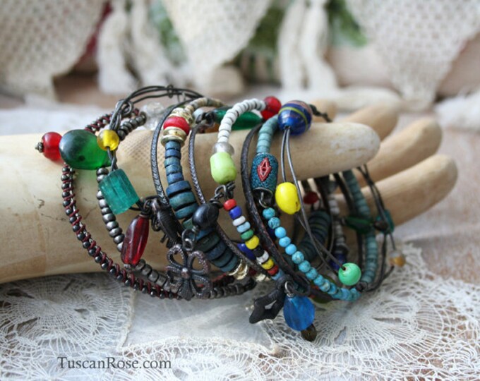 Bangle Stack 28 Set of 10 Bangles Urban Gypsy Bracelets - Etsy