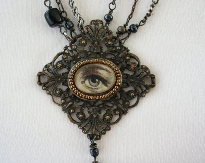 ON SALE Necklace 1004 Gypsy Talisman Evil Eye Protective Eye - Etsy