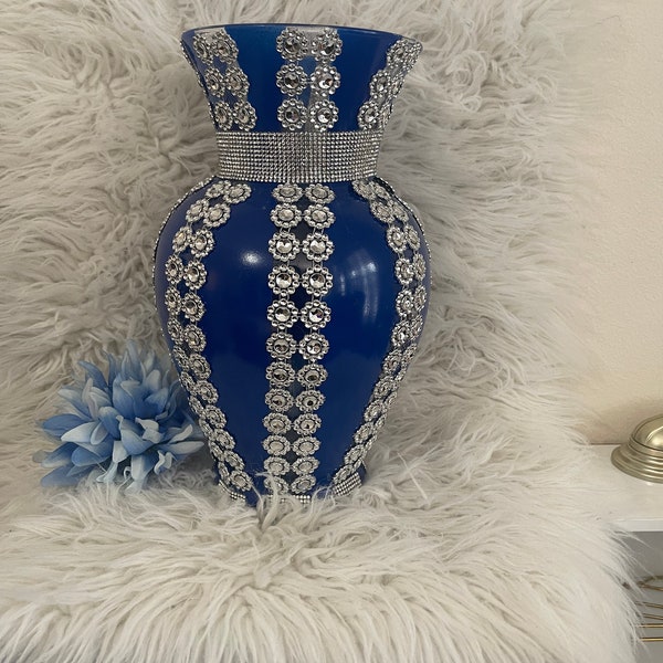 Rhinestone Vase - Etsy