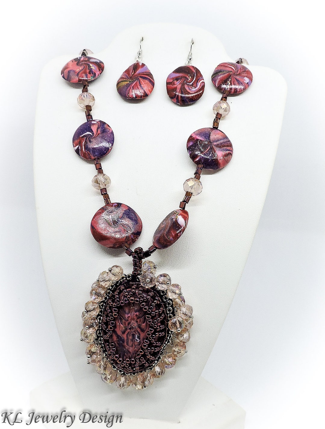 Natasha Bead Embroidery Jewelry Set - Etsy