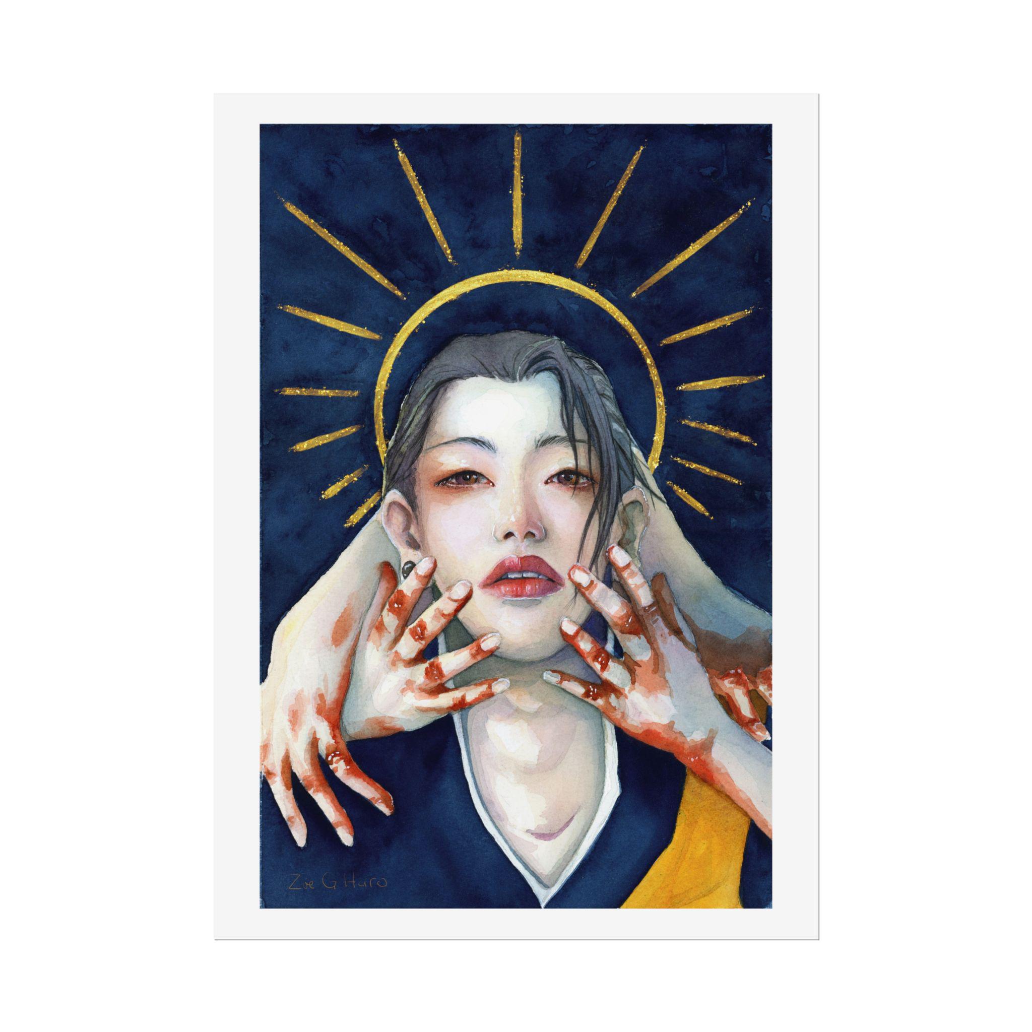 Geto Suguru Sins Watercolor Art Print Jujutsu Kaisen Art Illustration ...