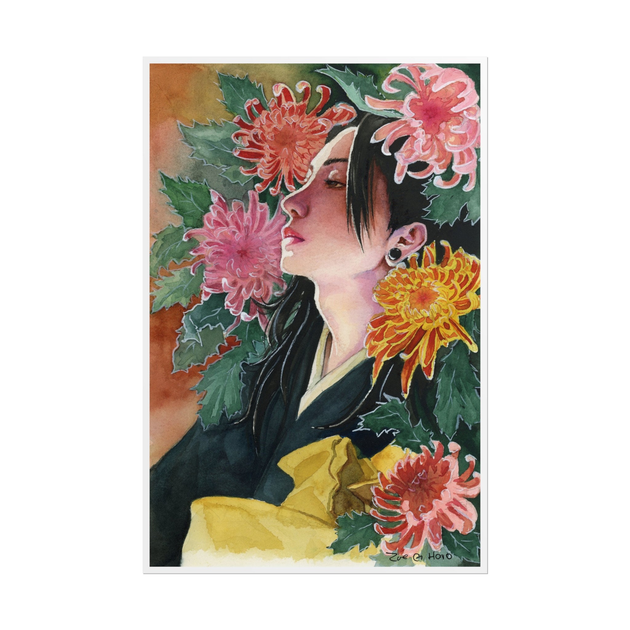 Suguru Geto Art Print Jujutsu Kaisen Fanart Poster Chrysanthemums - Etsy