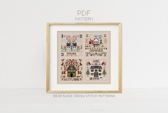 The Seasons Sampler Cross Stitch Pattern PDF Embroidery - Etsy Canada