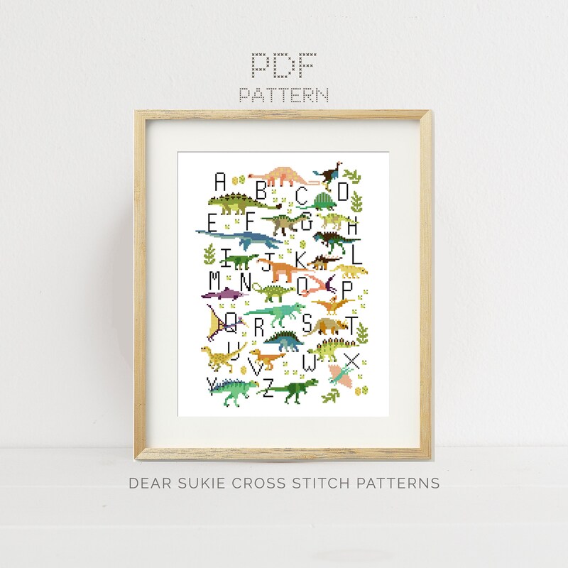 Dino Cross Stitch - Etsy