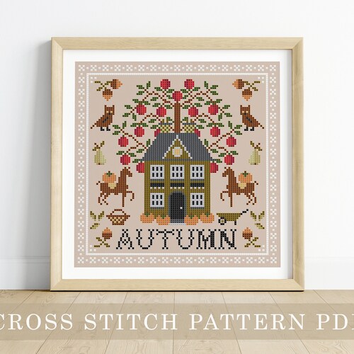 Printed Version of Winter Sampler Cross Stitch Pattern Frosty - Etsy