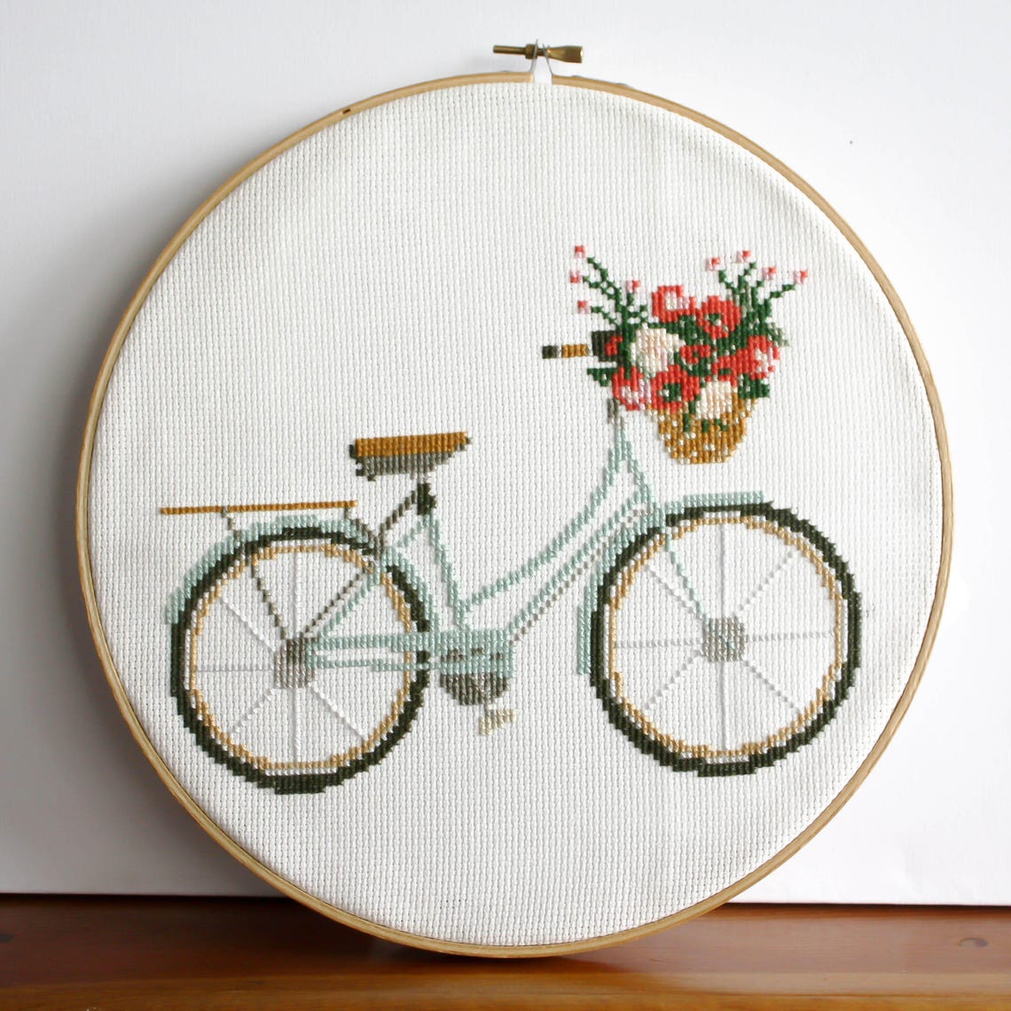 PDF Counted Cross Stitch Lovely Day Bicycle Cross Stitch | Etsy