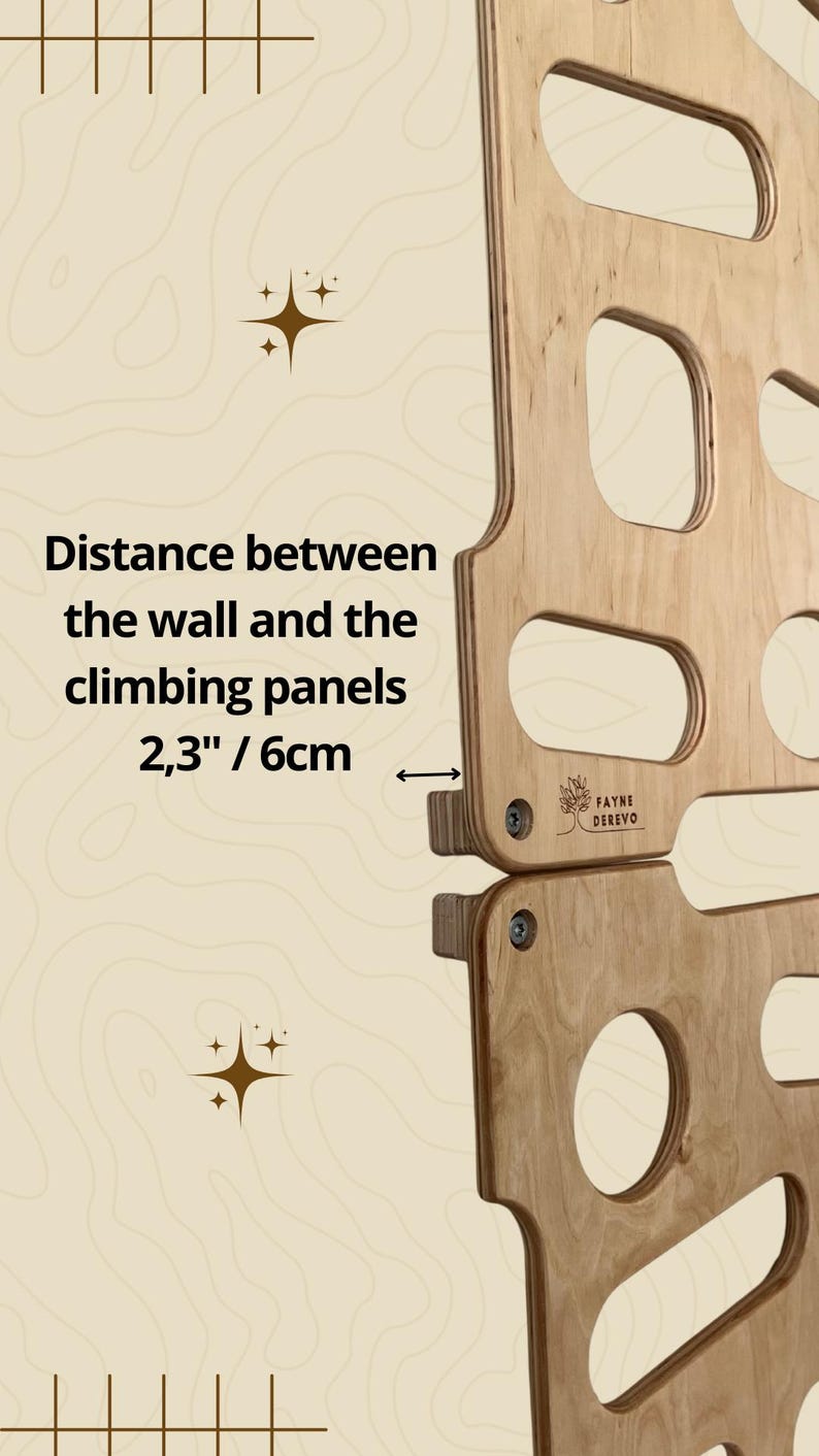 Wooden Indoor Big Climbing Wall for Kids – Montessori-inspired Wall ...