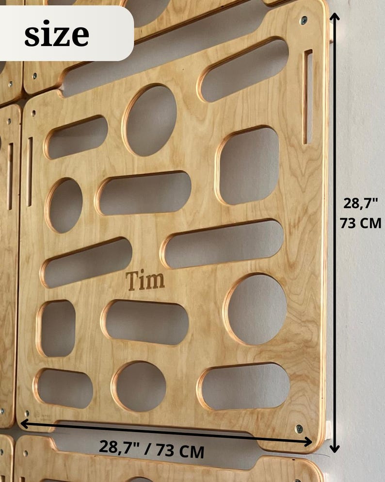 Wooden Indoor Climbing Wall for Kids – Montessori-inspired Wall Ladder ...