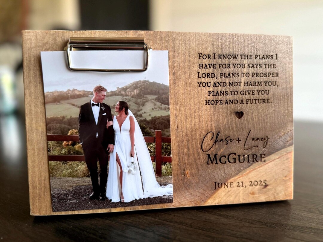 Photo Frame Gift, Custom Wedding Frame for Bride and Groom ...