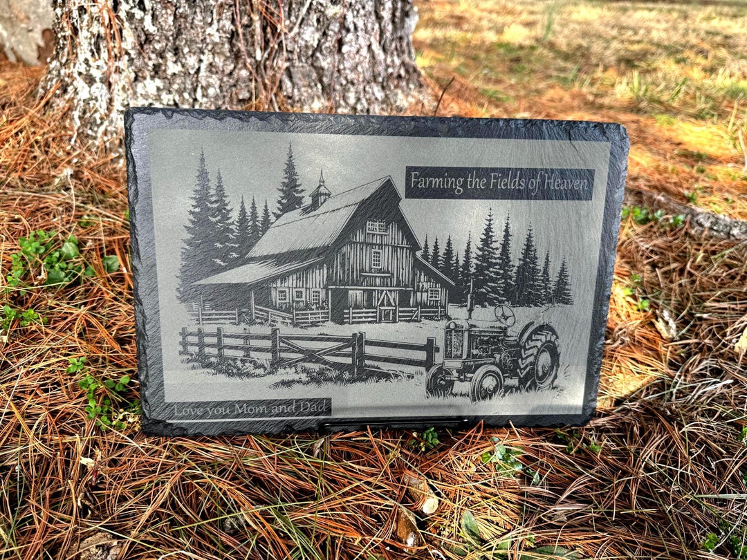Personalized Slate Memorial Grave Marker – Custom Engraved Headstone ...