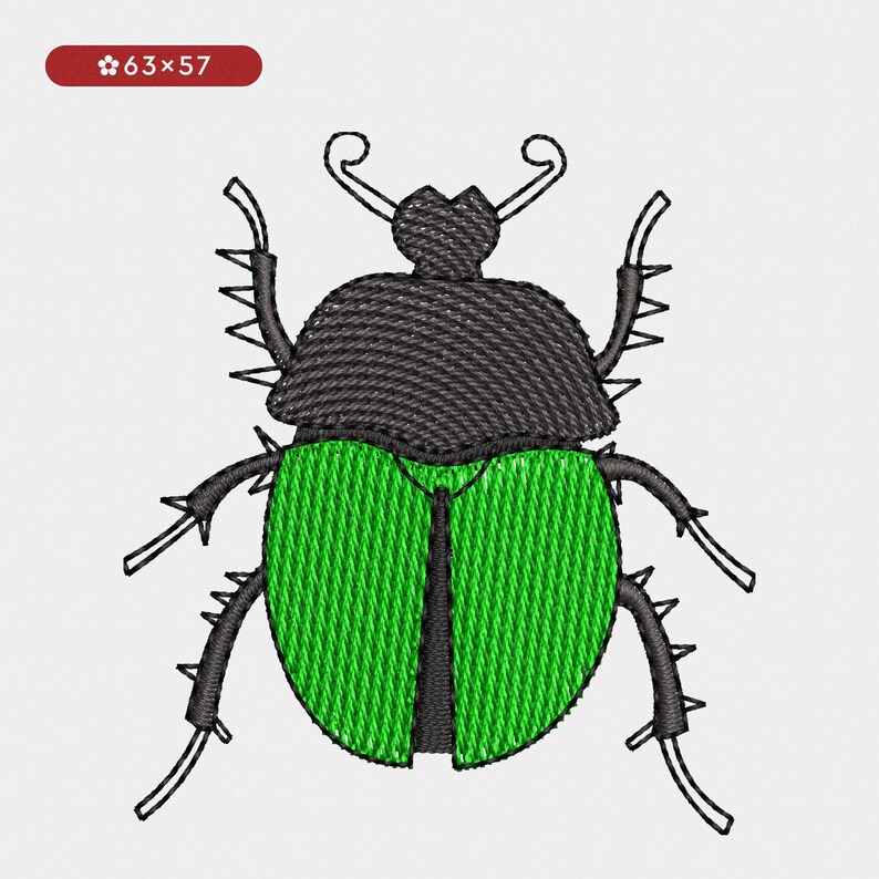 Beetle Machine Embroidery Design - Etsy