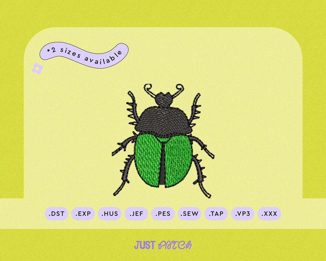 Beetle Machine Embroidery Design - Etsy