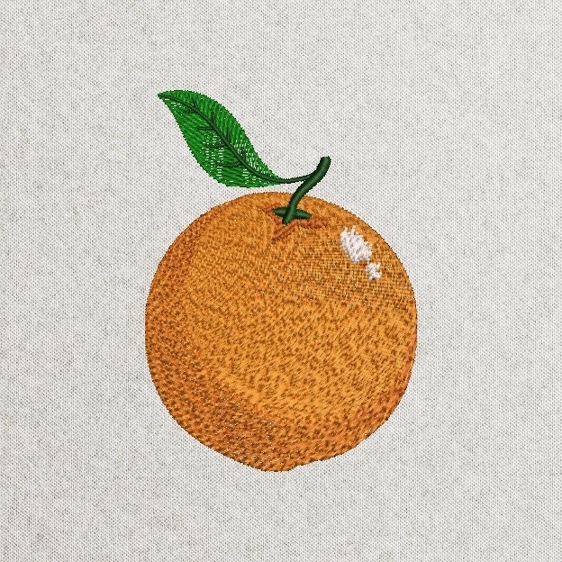 Orange Machine Embroidery Design - Etsy