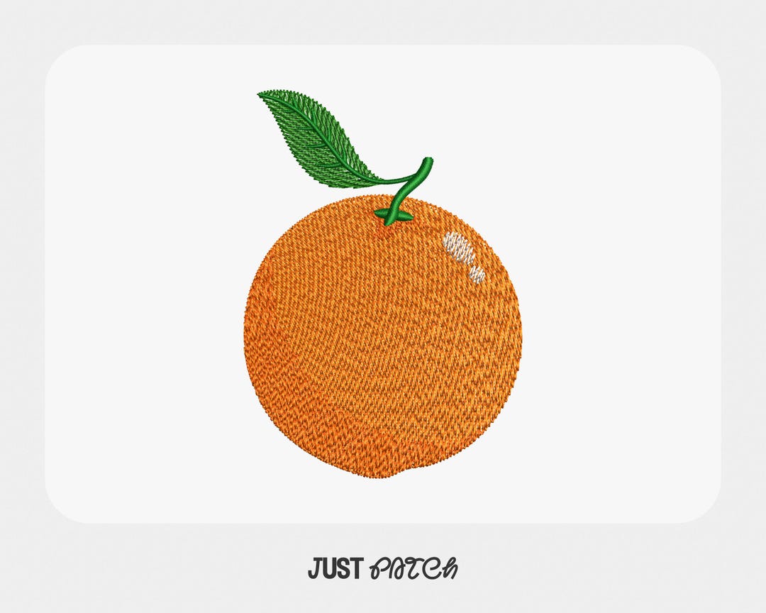 Orange Machine Embroidery Design - Etsy