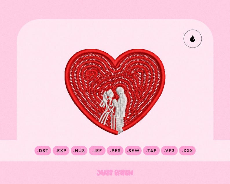 Romance Machine Embroidery Design - Etsy