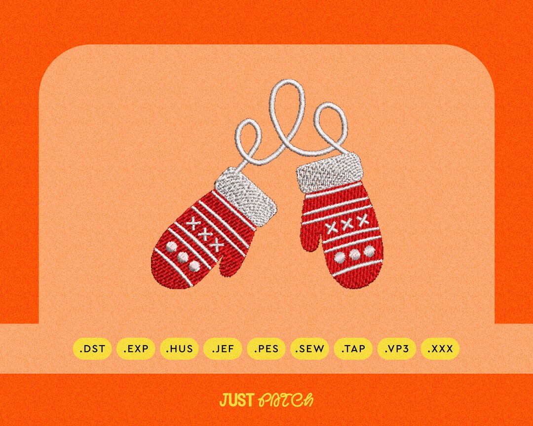 Mittens Machine Embroidery Design - Etsy