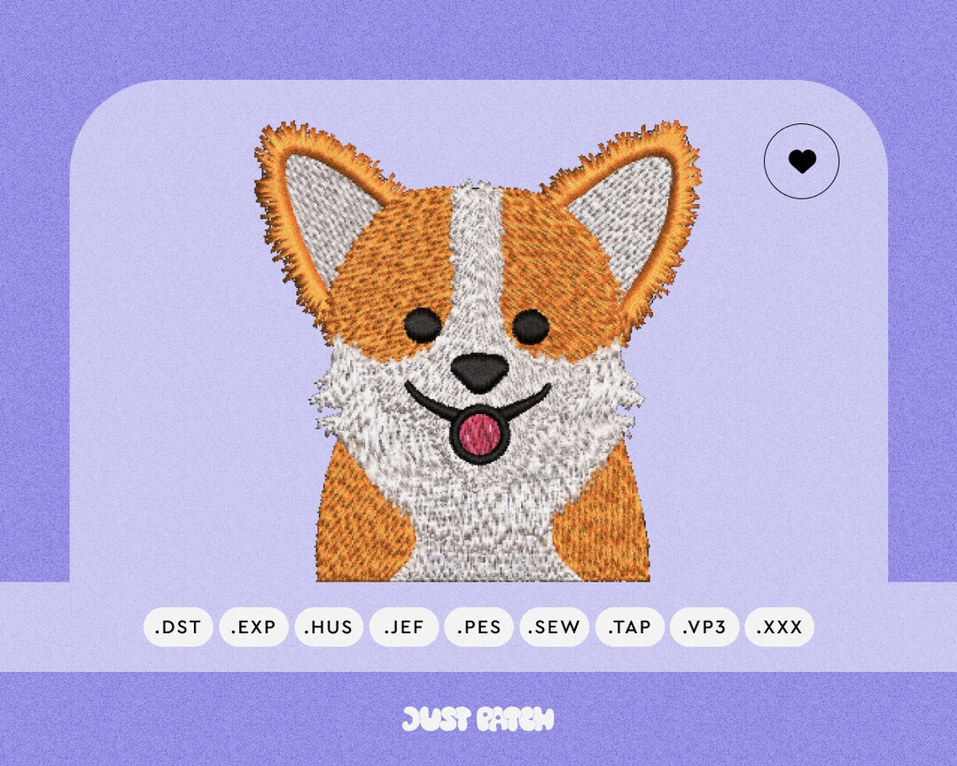 Corgi Machine Embroidery Design - Etsy