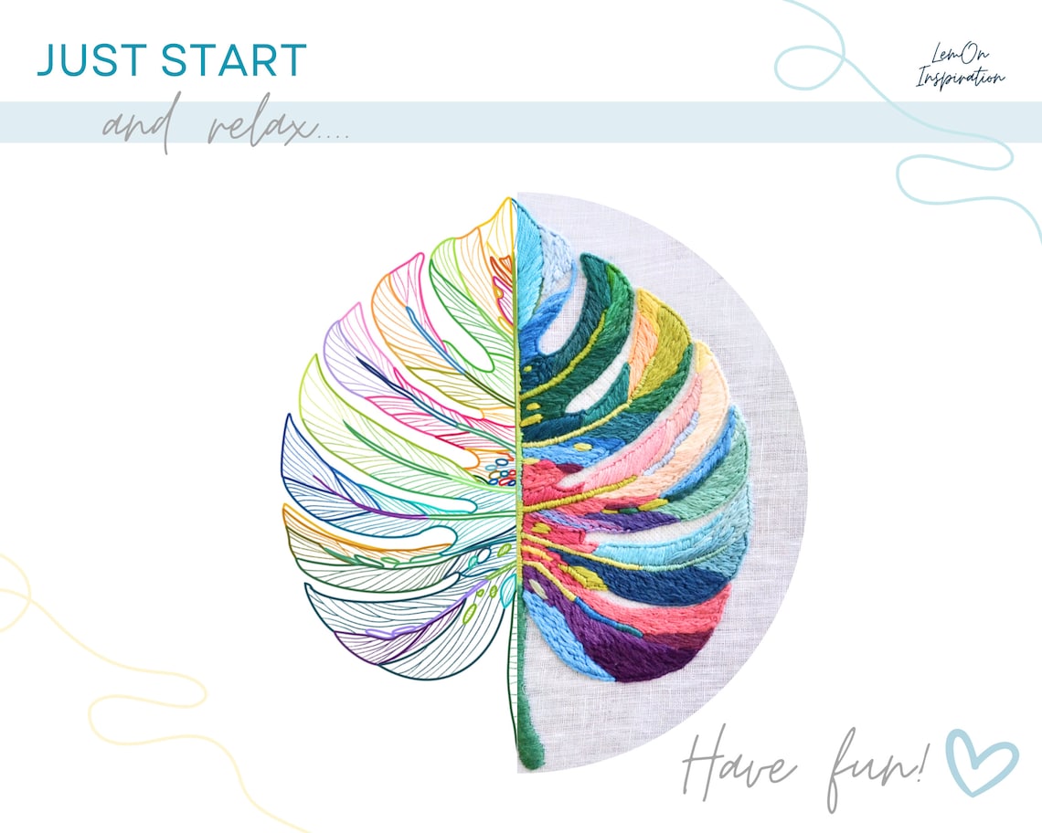 Garden Spirals Embroidery Pattern PDF - Relaxing DIY Craft - Instant ...