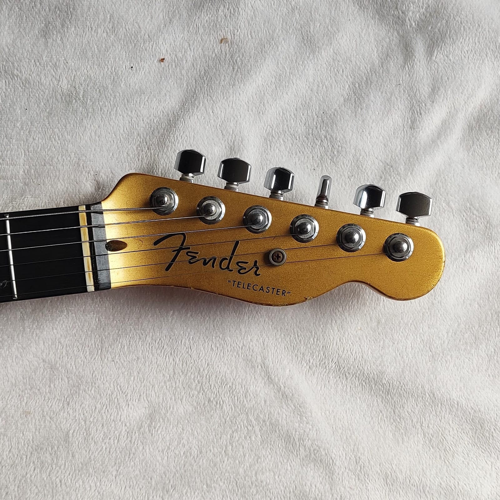 Fender Electric Guitar Custom Shop Relic Deluxe Telecaster Gold Natural ...