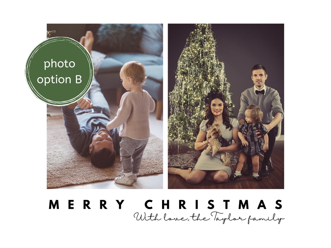 MERRY: Editable Christmas Canva Template 5x7 Editable - Etsy
