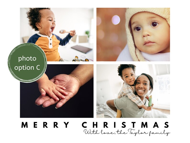 MERRY: Editable Christmas Canva Template, 5x7 Editable Christmas Card ...