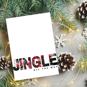 JINGLE: Editable Minimalist Christmas Canva Template, 5x7 Christmas ...