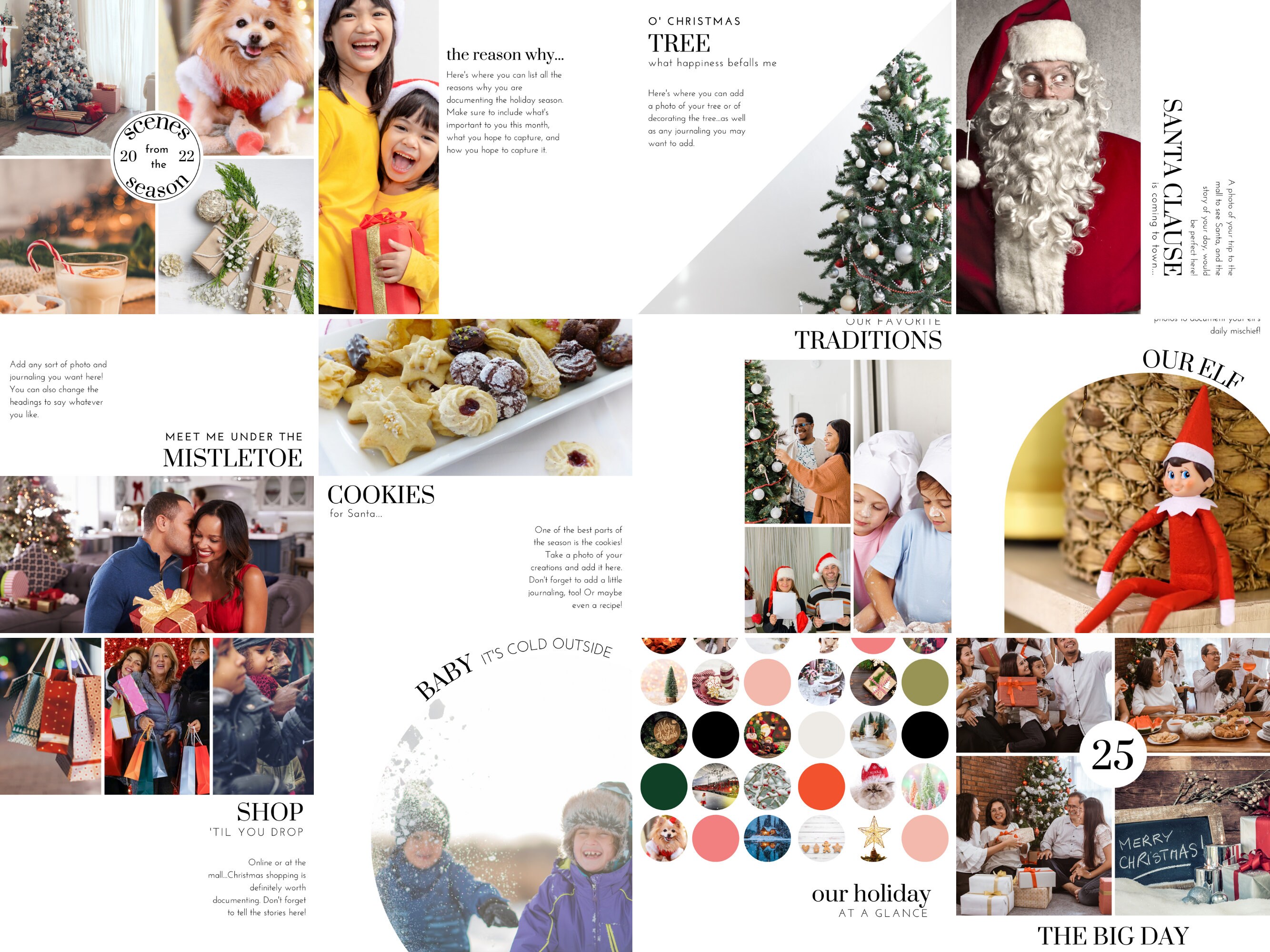 6x8 December Countdown Templates | Christmas Documenting Editable Canva ...