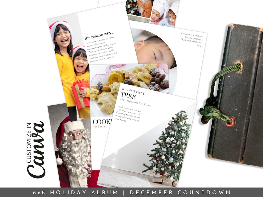 6x8 December Countdown Templates | Christmas Documenting Editable Canva ...