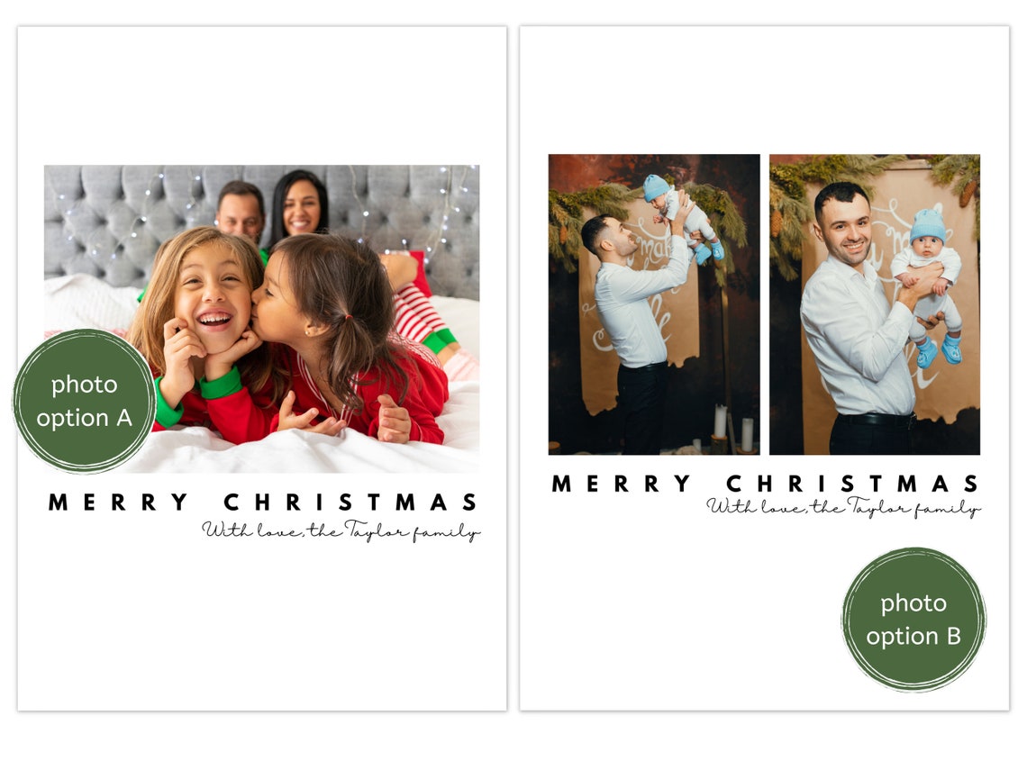 JINGLE: Editable Minimalist Christmas Canva Template, 5x7 Christmas ...