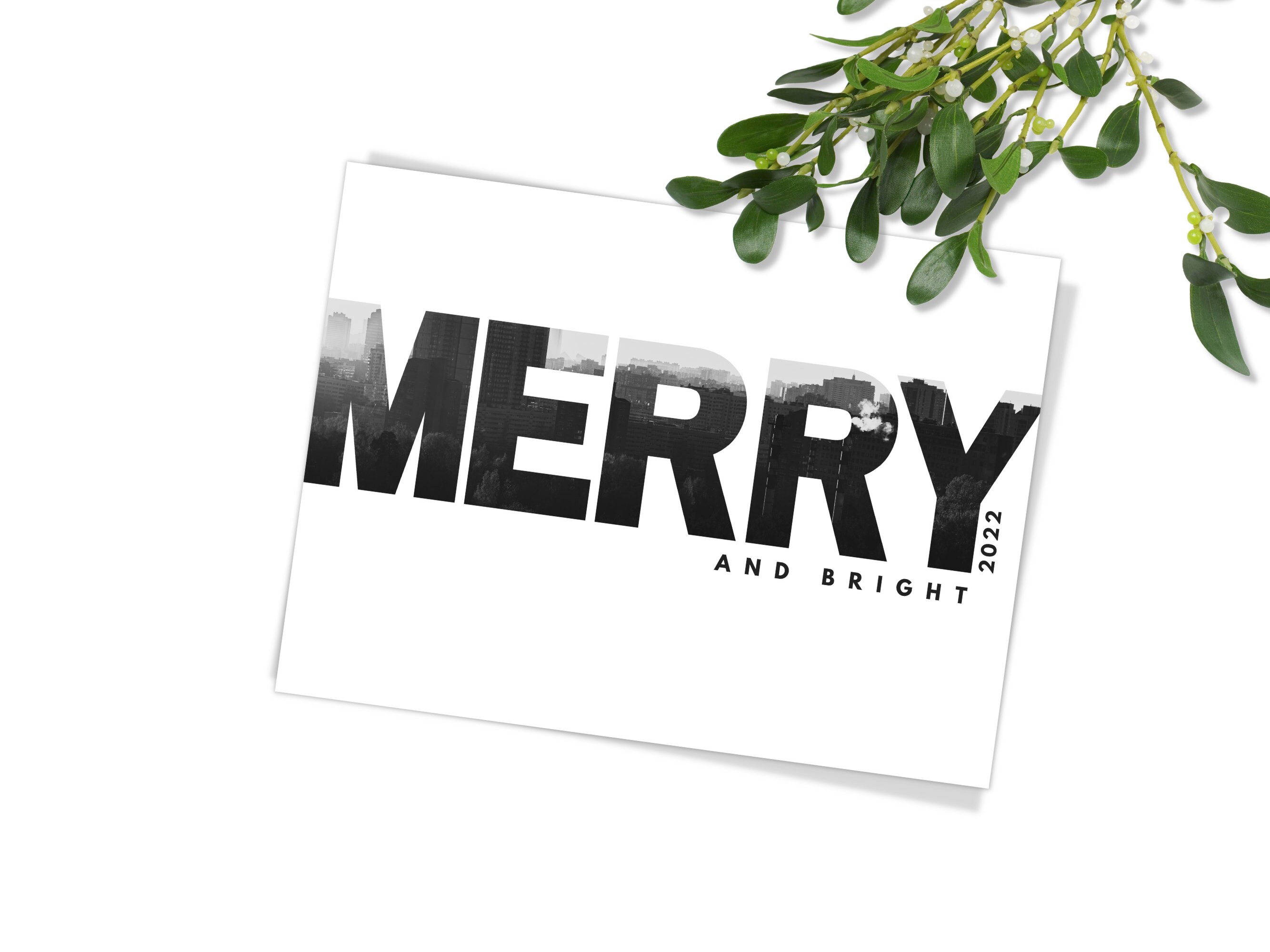 MERRY: Editable Christmas Canva Template, 5x7 Editable Christmas Card ...