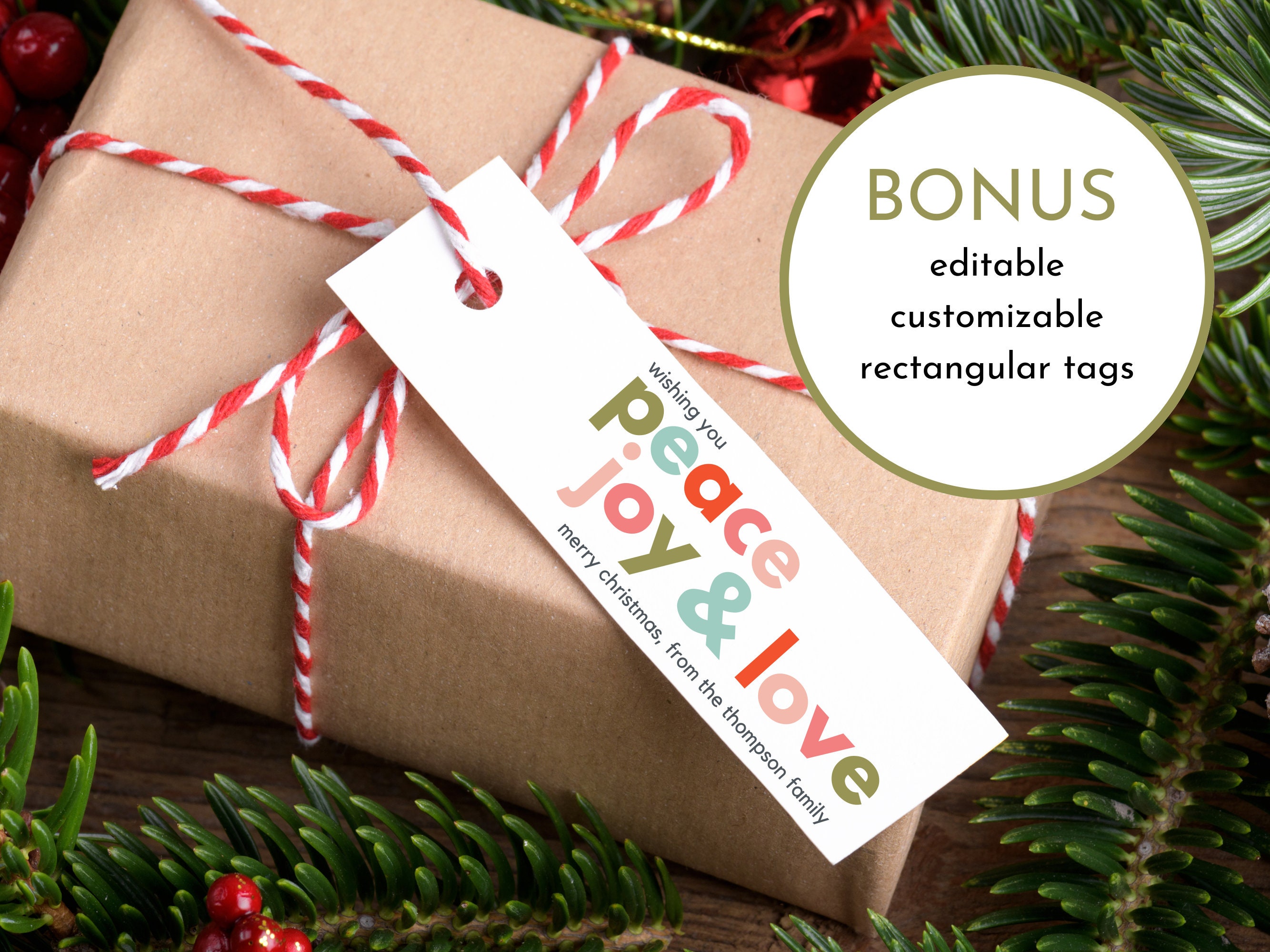 Christmas Tags | Stickers | 2.5" | 3" | Printable Labels Template ...