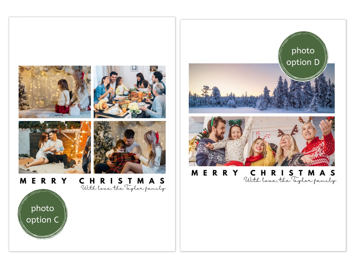 JINGLE: Editable Minimalist Christmas Canva Template, 5x7 Christmas ...