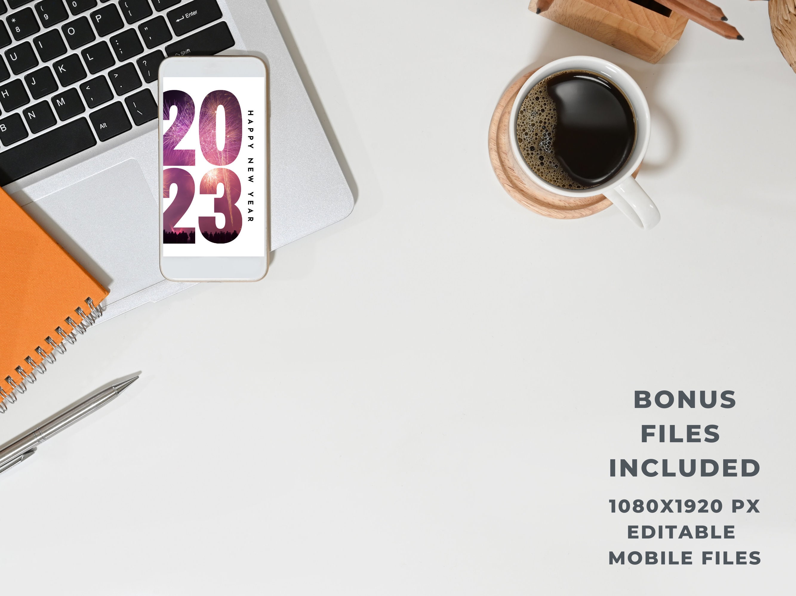 2023 Editable Happy New Year Canva Template, 5x7 Editable Card ...