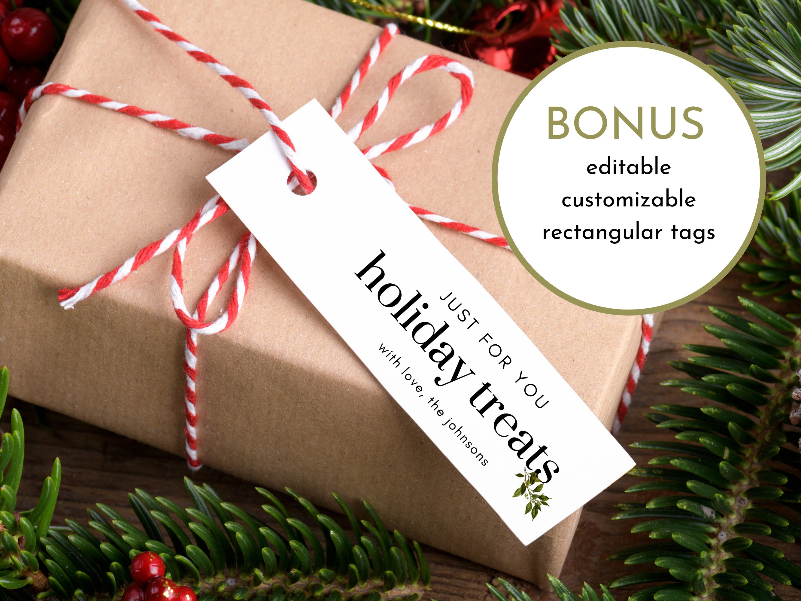 Holiday Treat Tags | Stickers | 2.5" 3" | Printable Labels Template ...