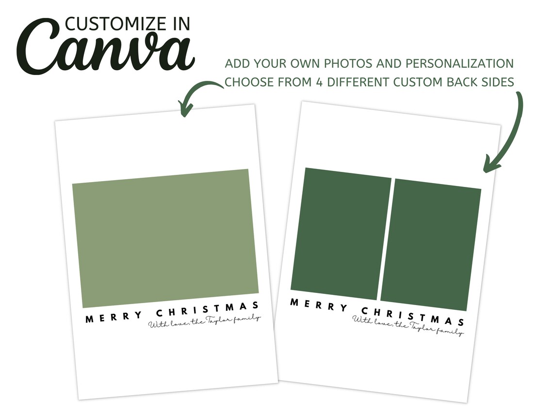 JINGLE: Editable Minimalist Christmas Canva Template, 5x7 Christmas ...