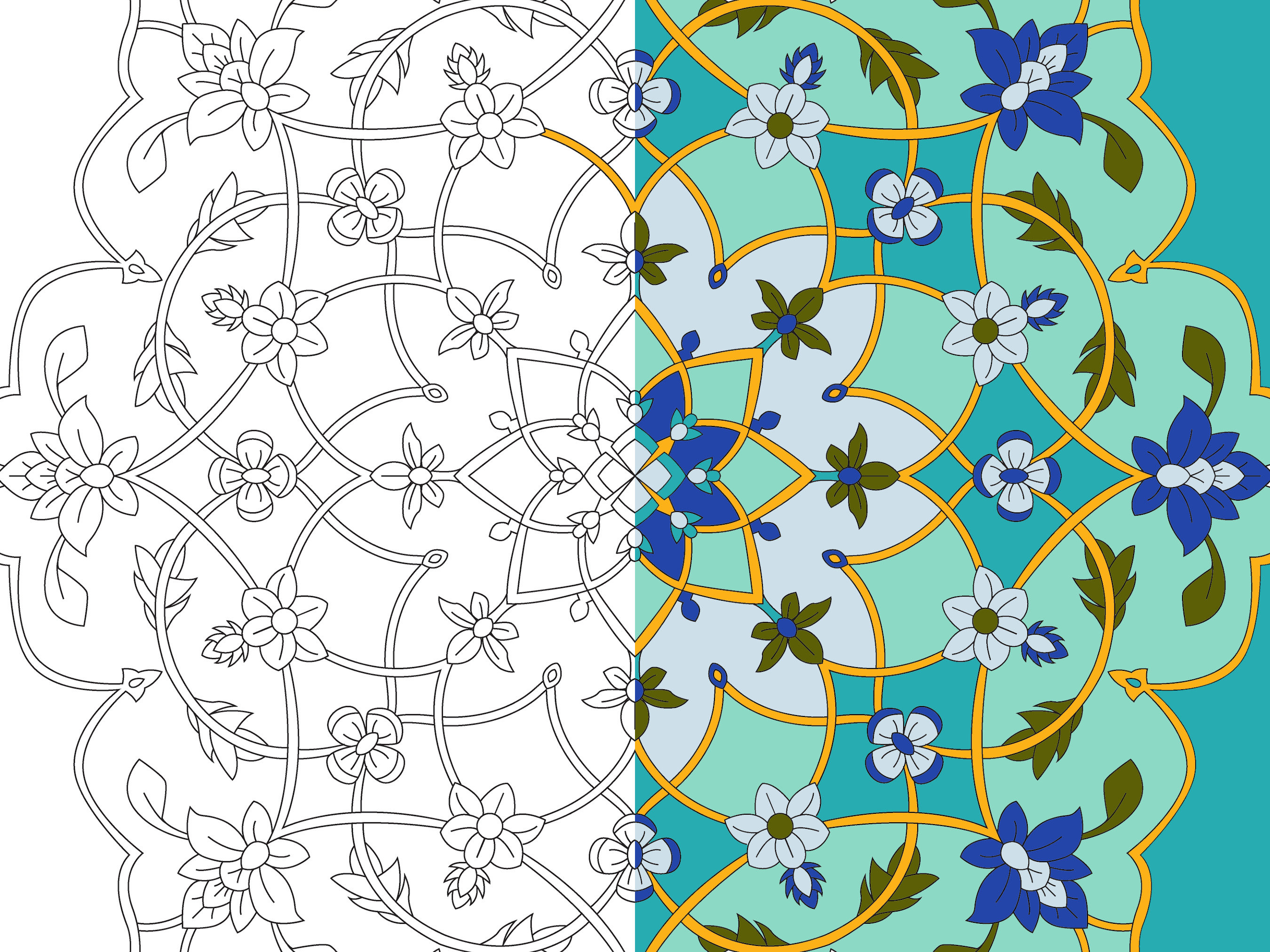 25 Islamic Mandalas Sheets, PDF, Printable Colouring Pages, Beautiful ...