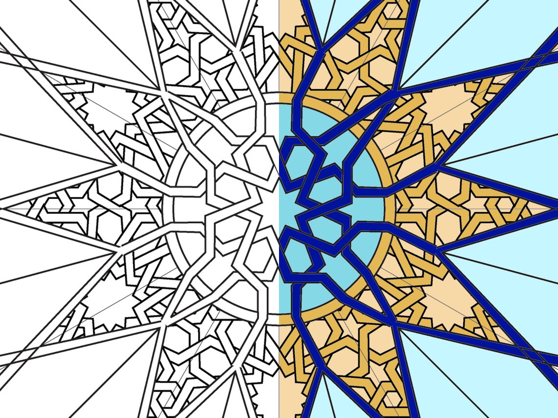 25 Islamic Mandalas Coloring Print, PDF, Printable Coloring Pages ...