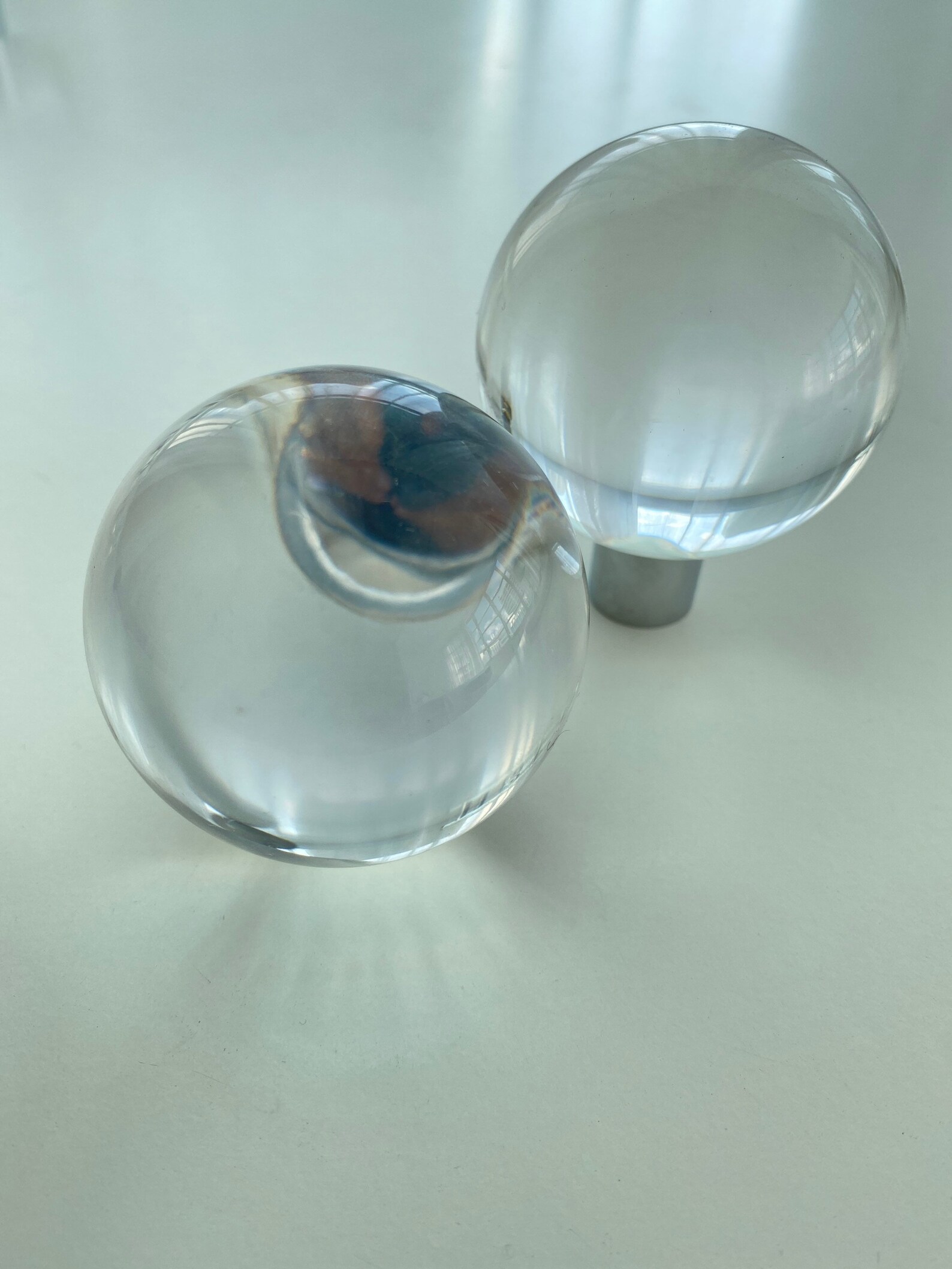 2.25 Lucite Ball Knob with CHROME Base | Etsy