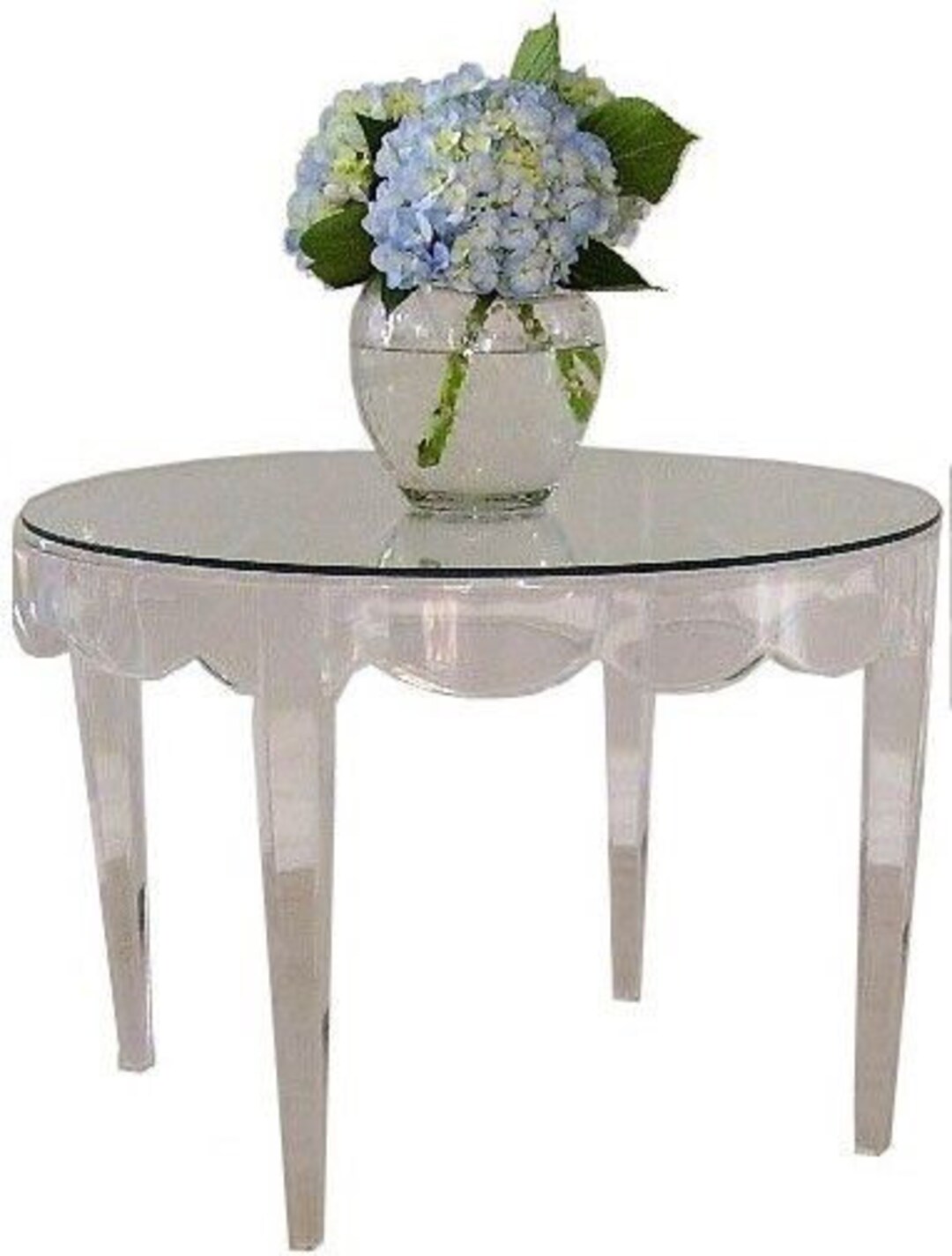 Custom Scalloped Lucite Table - Etsy