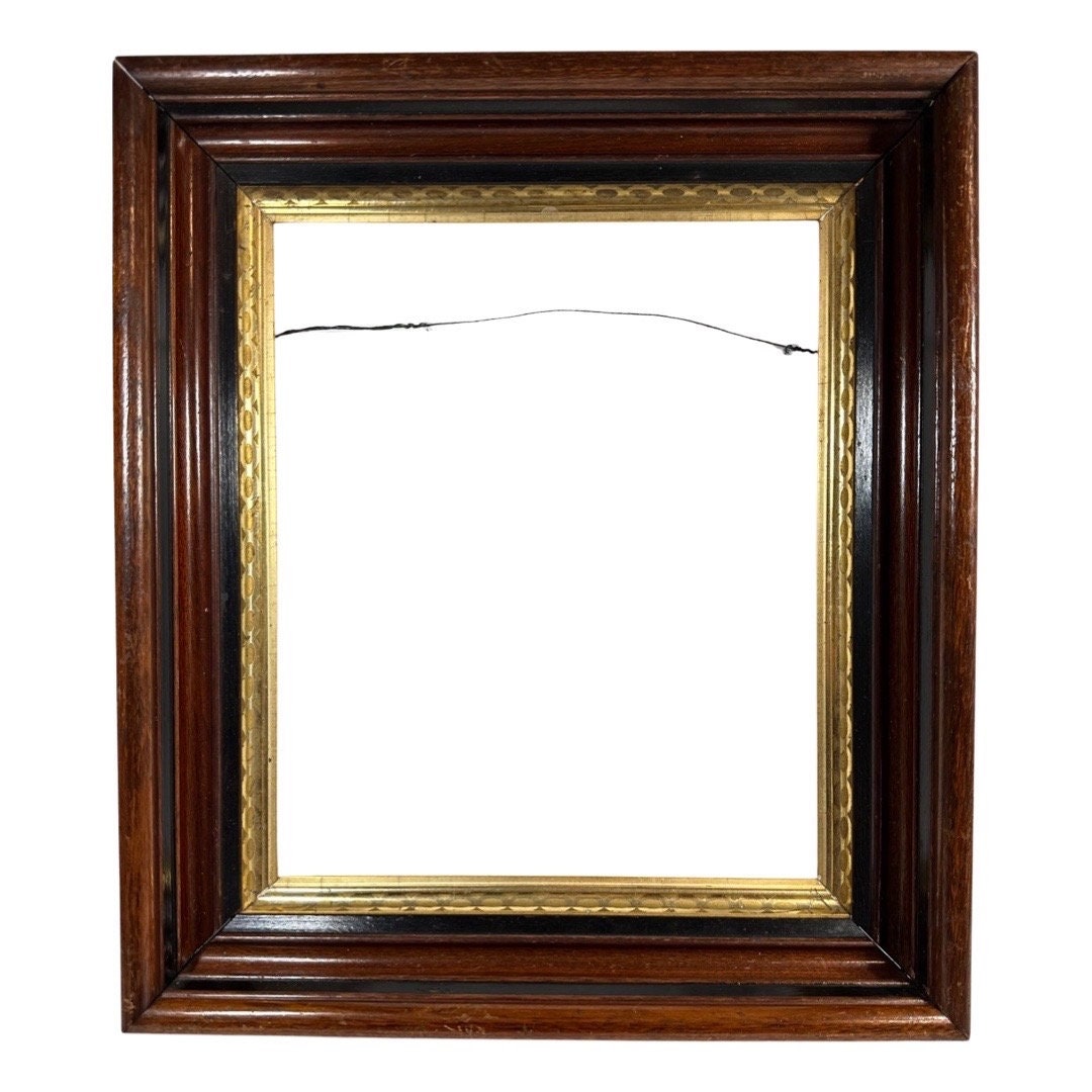 Antique French Frame W/gold Leaf Edge - Etsy