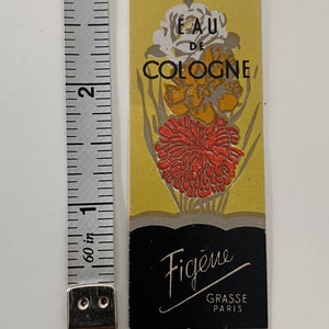 Antique French Perfume Label Figue Eau De Cologne, Grasse Paris, 1920s ...