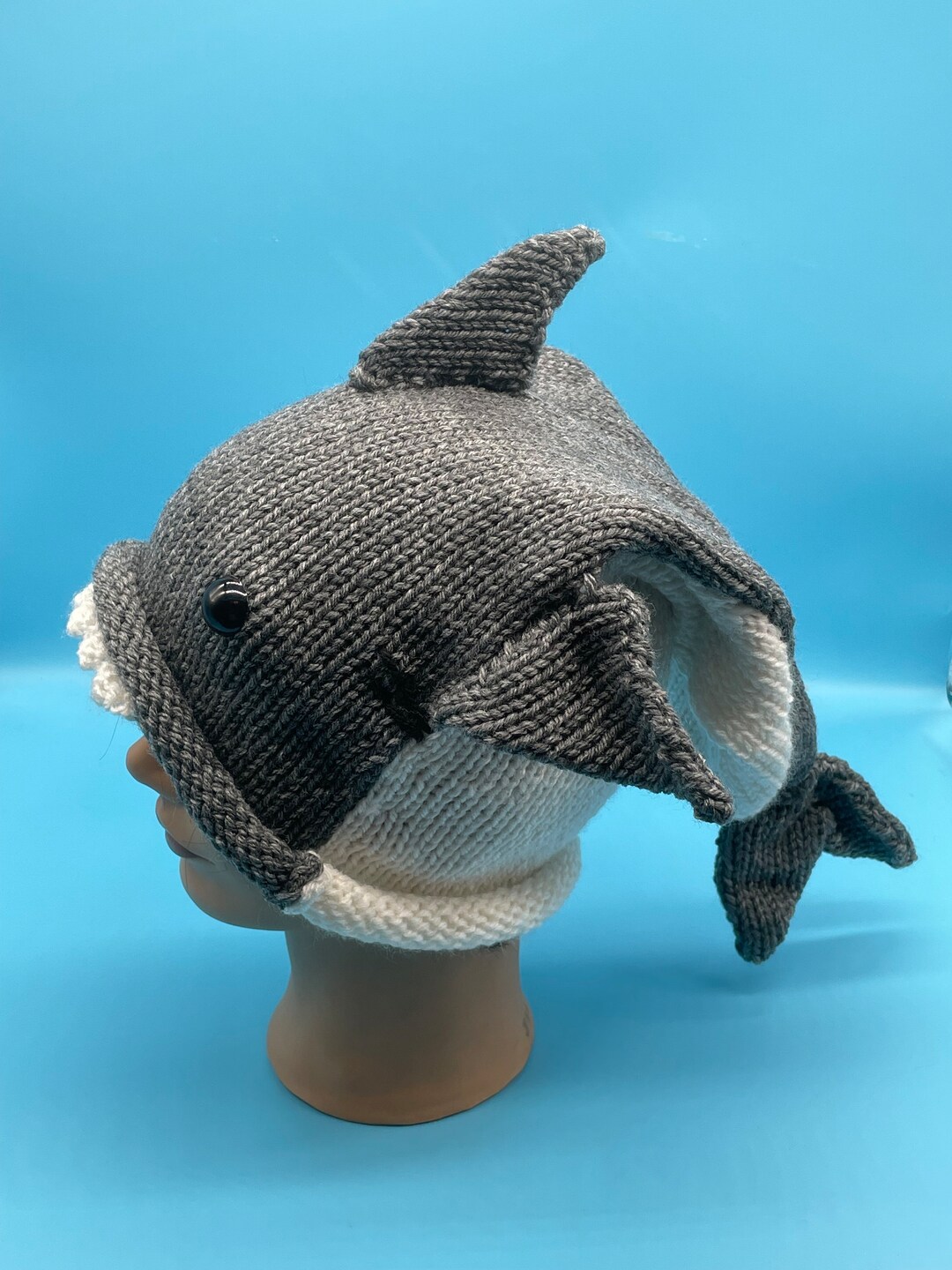 Shark Beanie Great White Shark Beanie Shark Week - Etsy