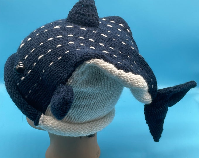Whale Shark Beanie Shark Hat Shark Week - Etsy