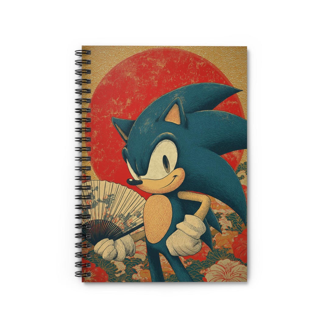 Vintage Sonic Spiral Notebook - Ruled, Gamer Journal, Cute Stationery ...