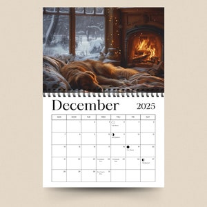 2025 Calendar Sleepy Dogs Calendar Monthly Planner - Etsy UK