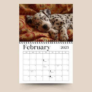 2025 Calendar Sleepy Dogs Calendar Monthly Planner - Etsy UK