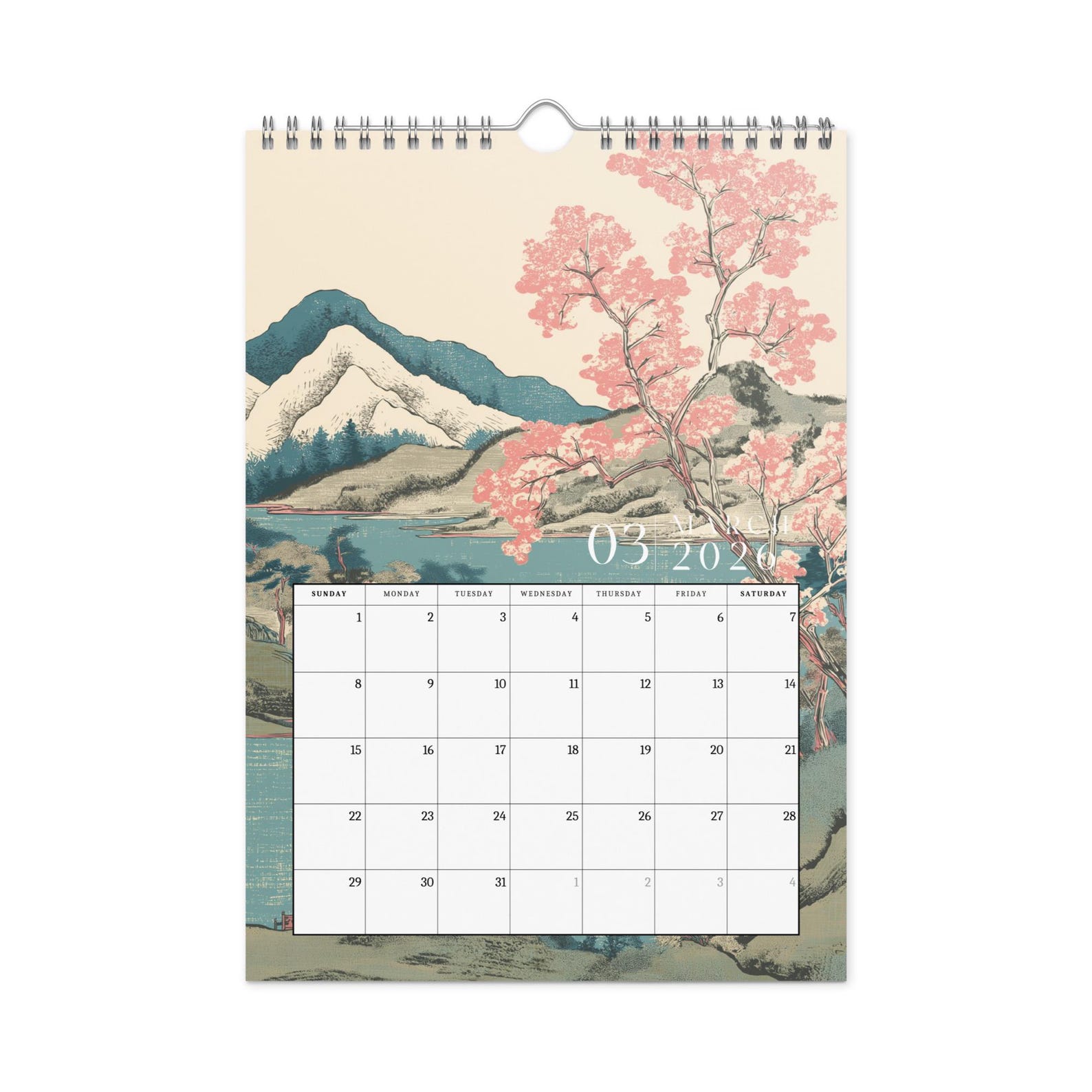 2026 Japanese Wall Calendar: Minimalist Monthly Planner - Etsy